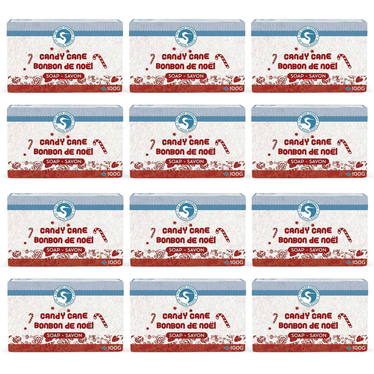 Candy Cane Soap – Canada Wholesale ~ The Soap Company of Nova Scotia Ltd.